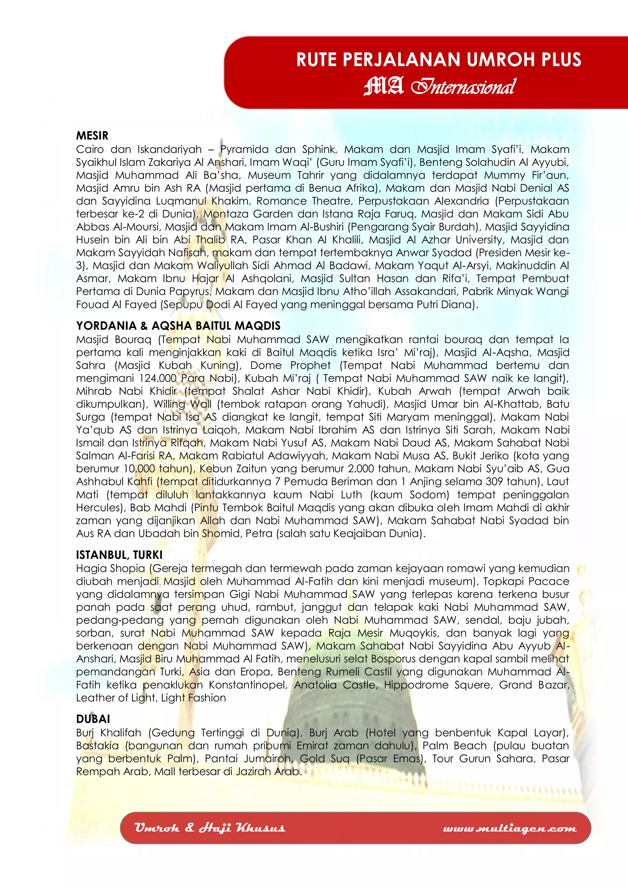 Proposal penawaran umroh ma internasional (1) | PDF