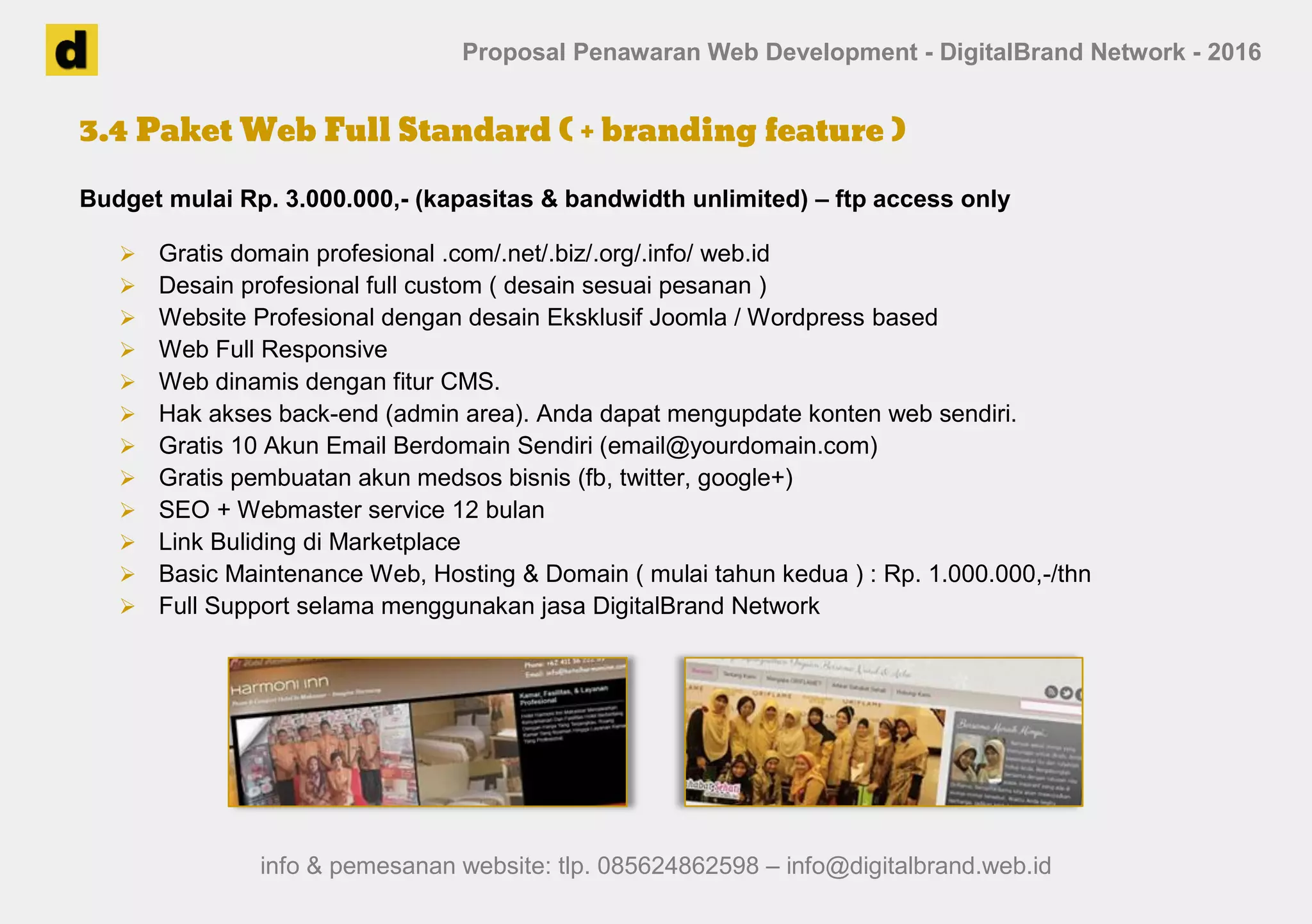 Penawaran Pembuatan Website Profesional - Web Design & Developer Bandung | PDF