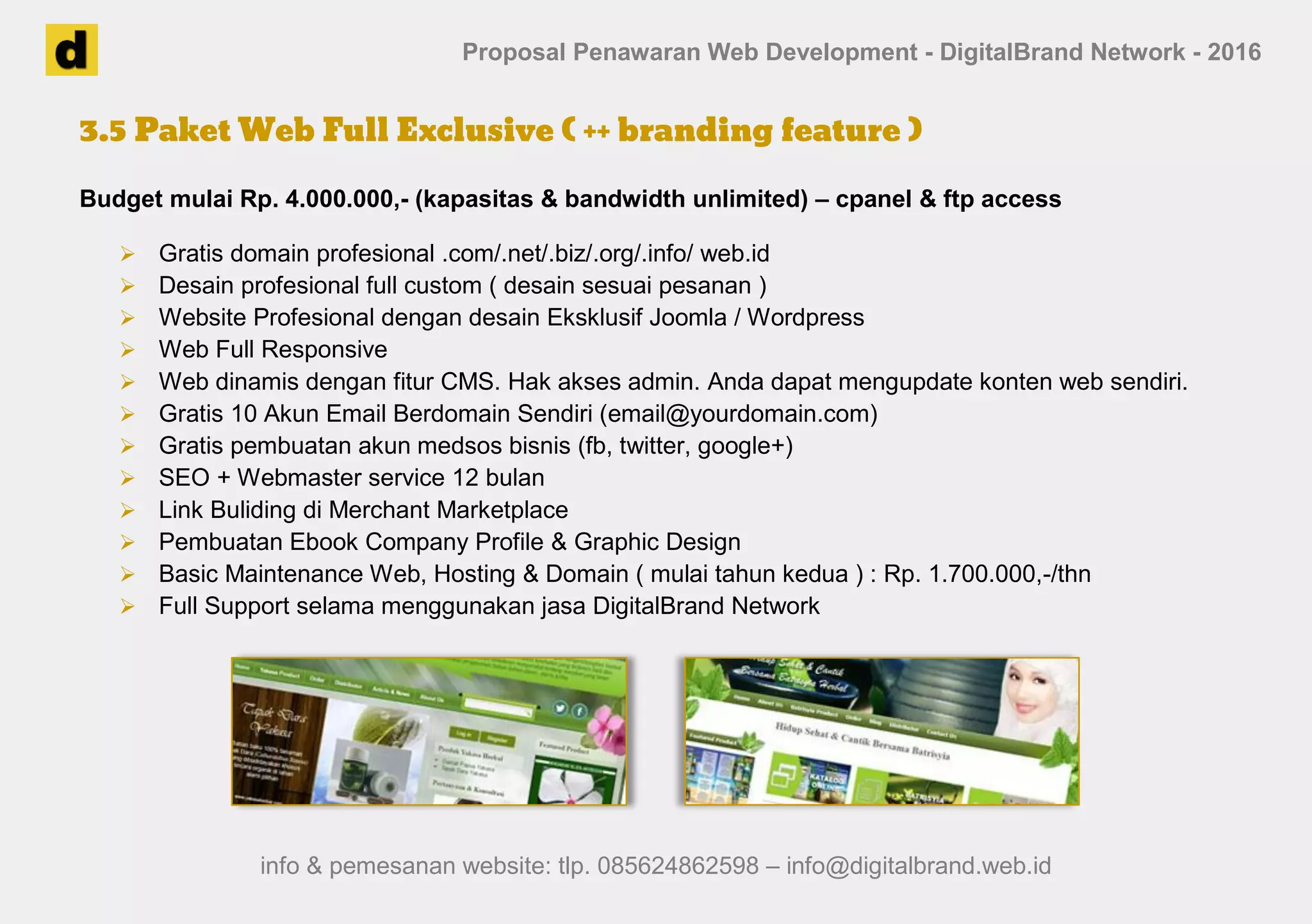 Penawaran Pembuatan Website Profesional - Web Design & Developer ...