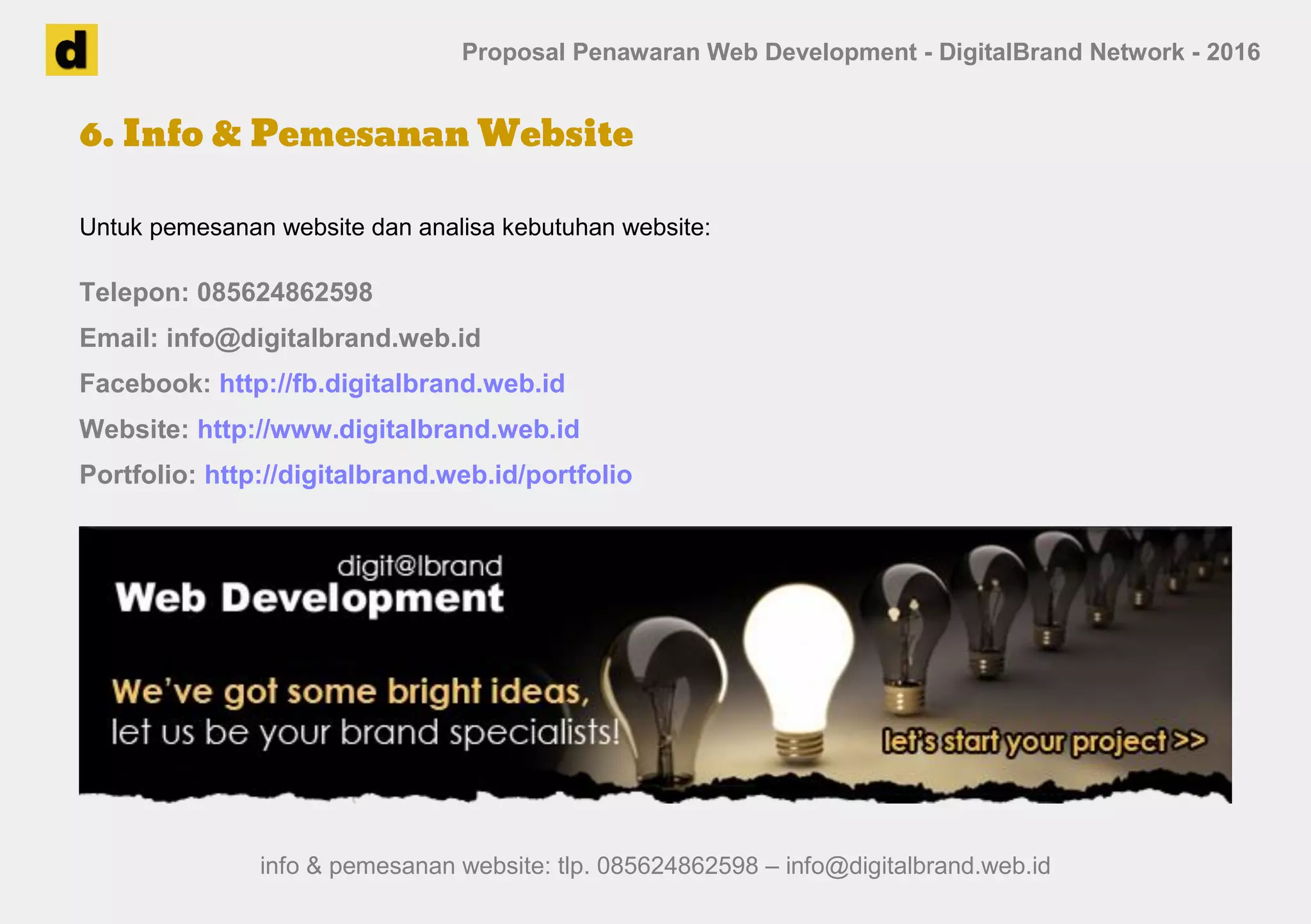 Penawaran Pembuatan Website Profesional - Web Design & Developer ...