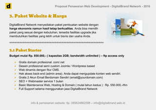 Penawaran Pembuatan Website Profesional - Web Design & Developer Bandung | PDF