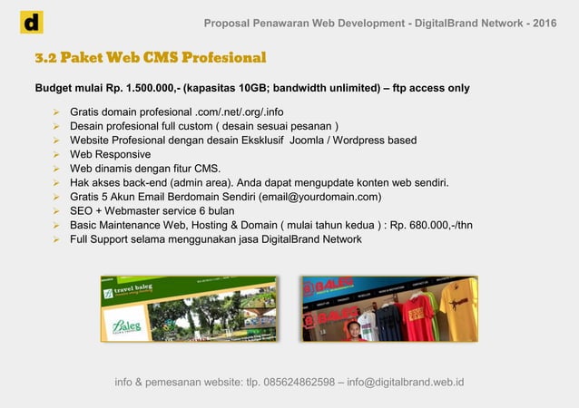 Penawaran Pembuatan Website Profesional - Web Design & Developer Bandung | PDF