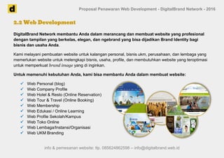 Penawaran Pembuatan Website Profesional - Web Design & Developer Bandung | PDF