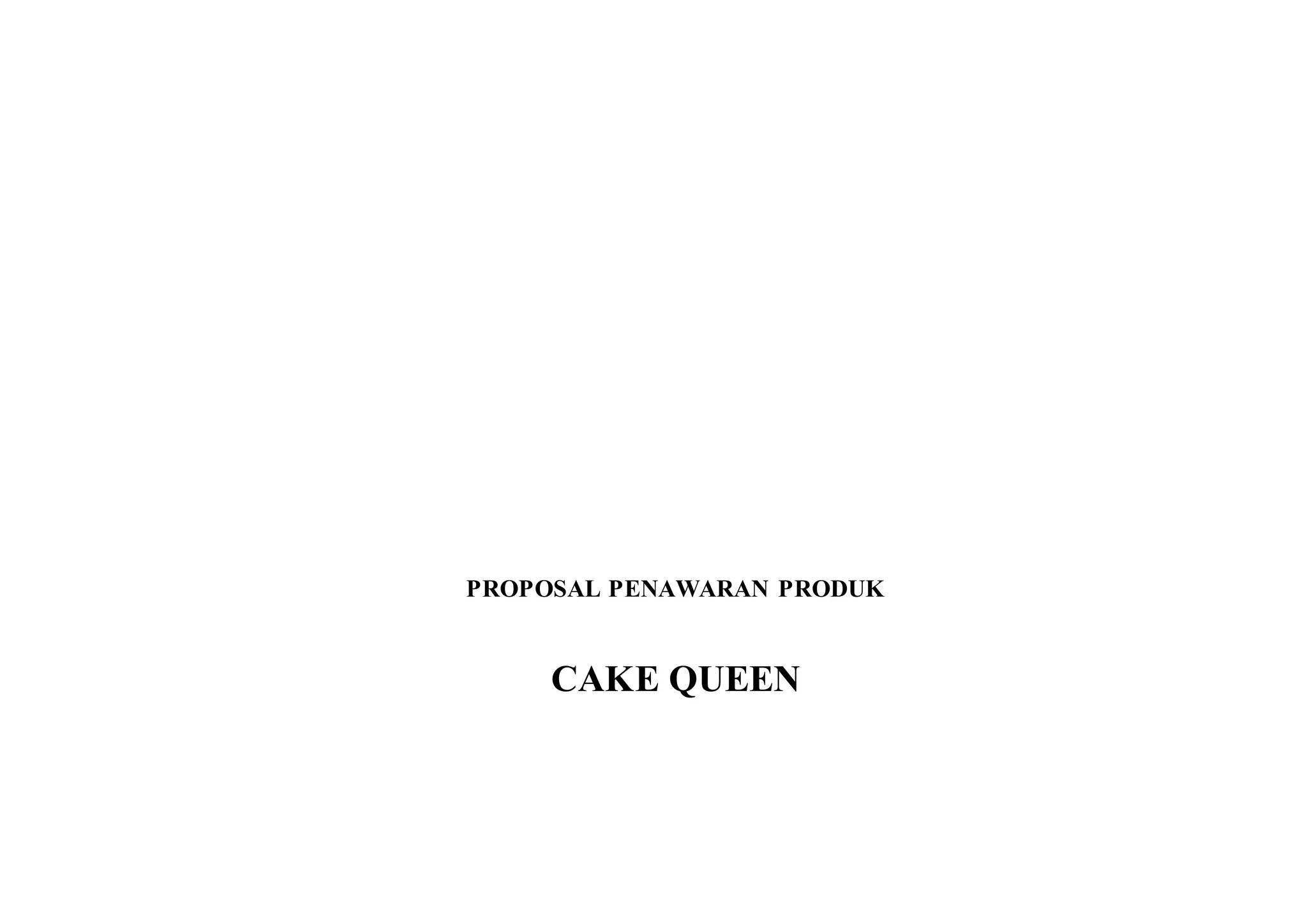 Proposal penawaran yoghurt cake queen | DOCX