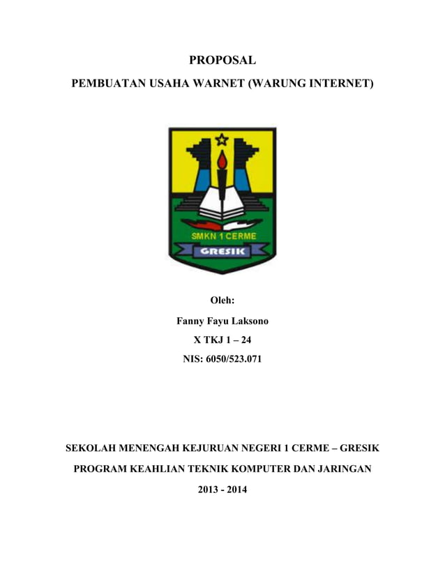Proposal Pendirian Warnet (iNet) | PDF