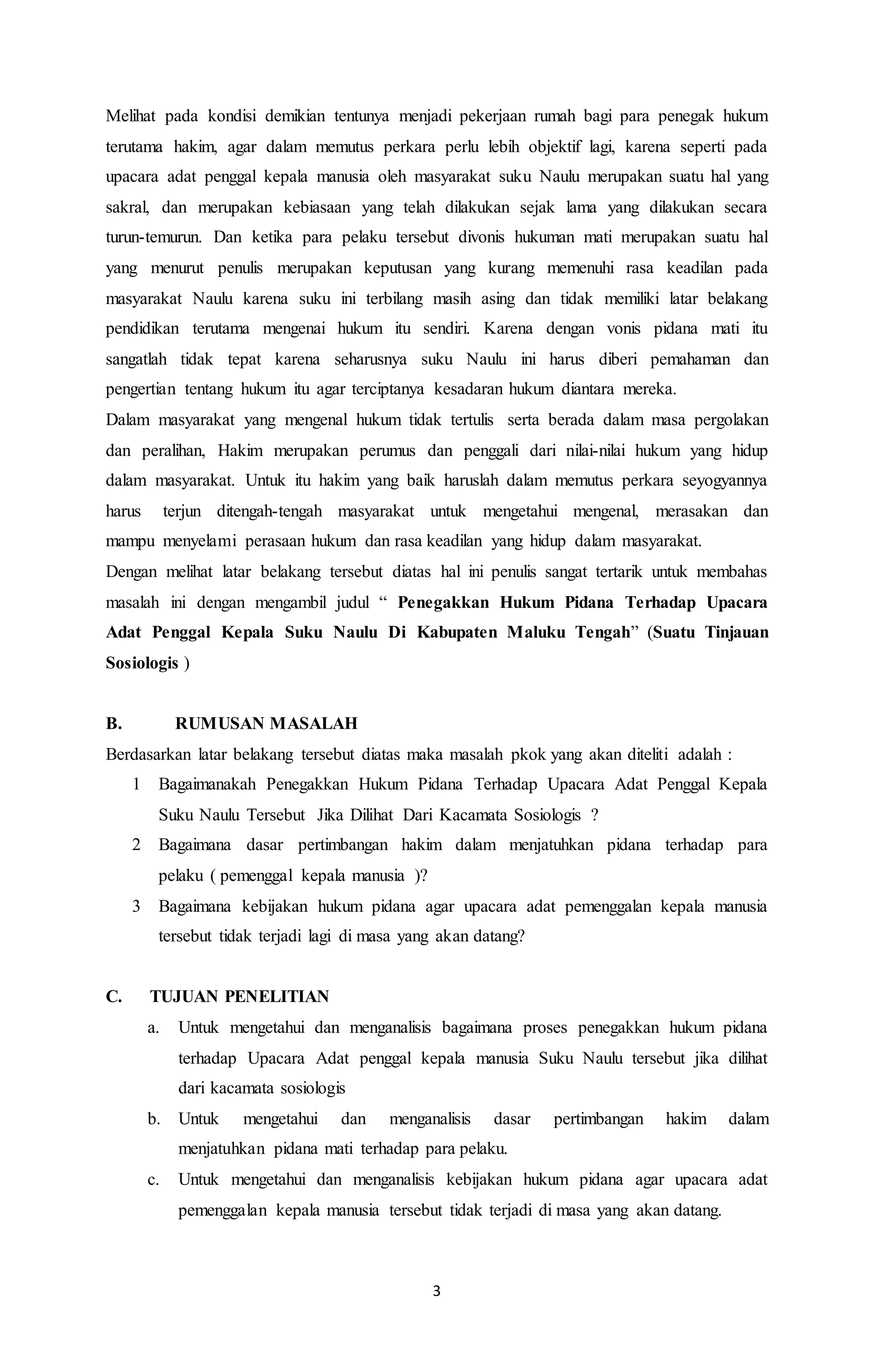 Proposal penegakan hukum | PDF