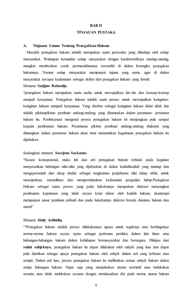 Proposal penegakan hukum | PDF