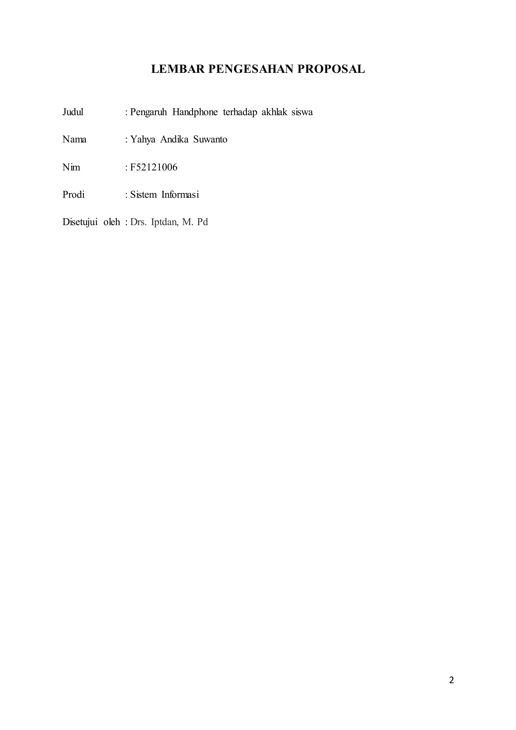 Proposal penelitan | PDF