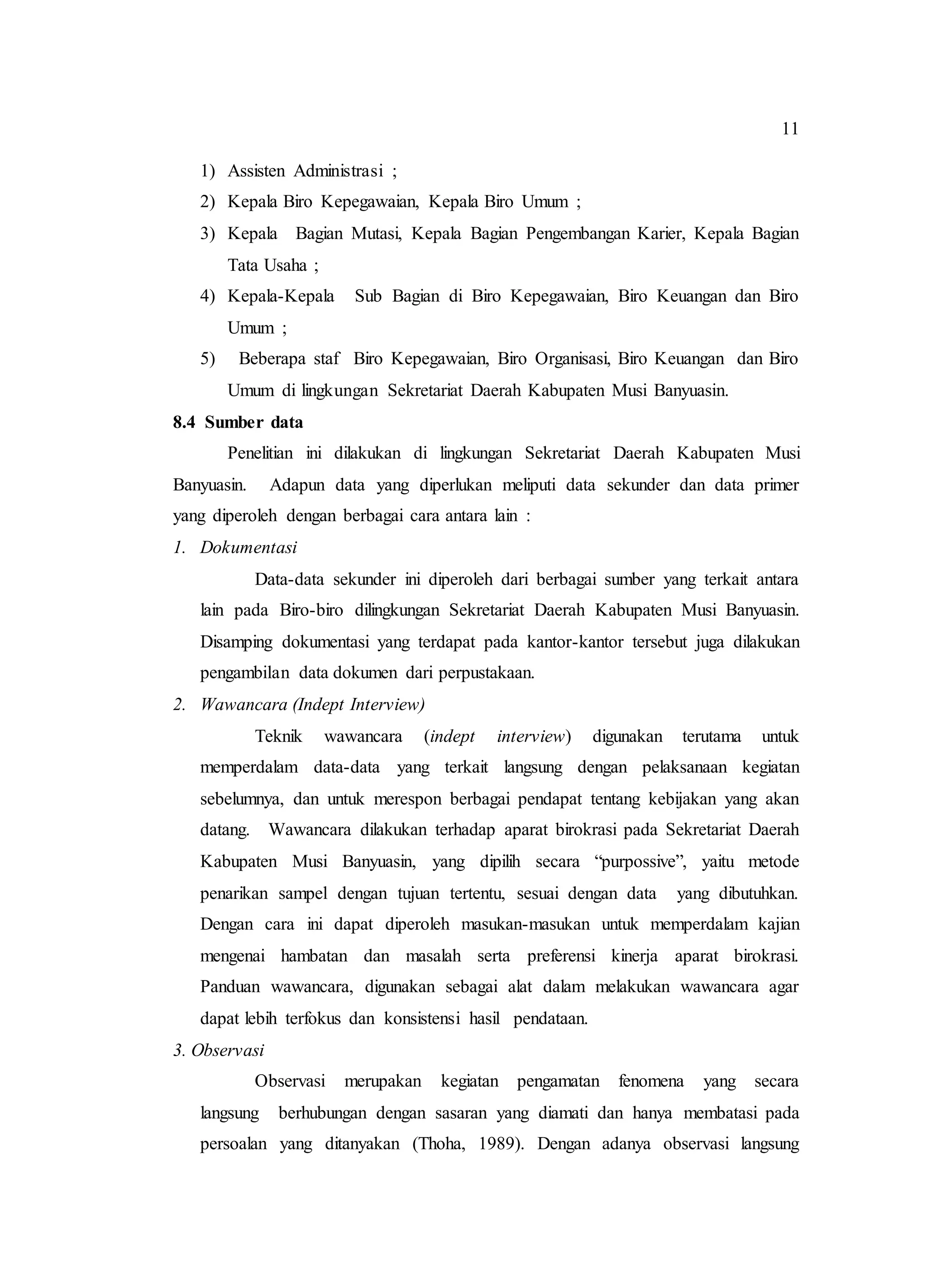 ANALISIS KINERJA APARATUR PEMERINTAH PADA SEKRETARIAT DAERAH KABUPATEN ...