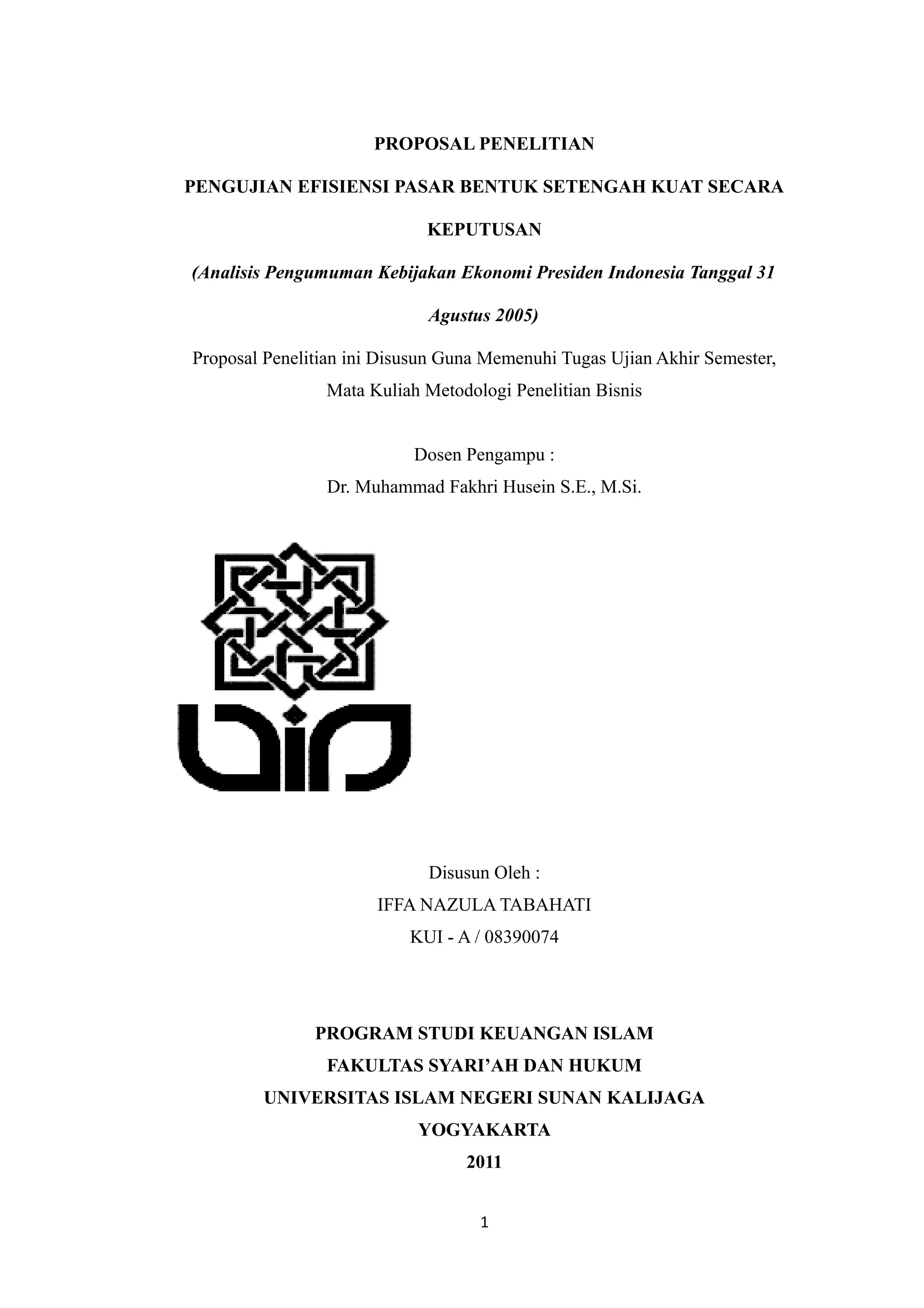 Proposal penelitian metopen | RTF