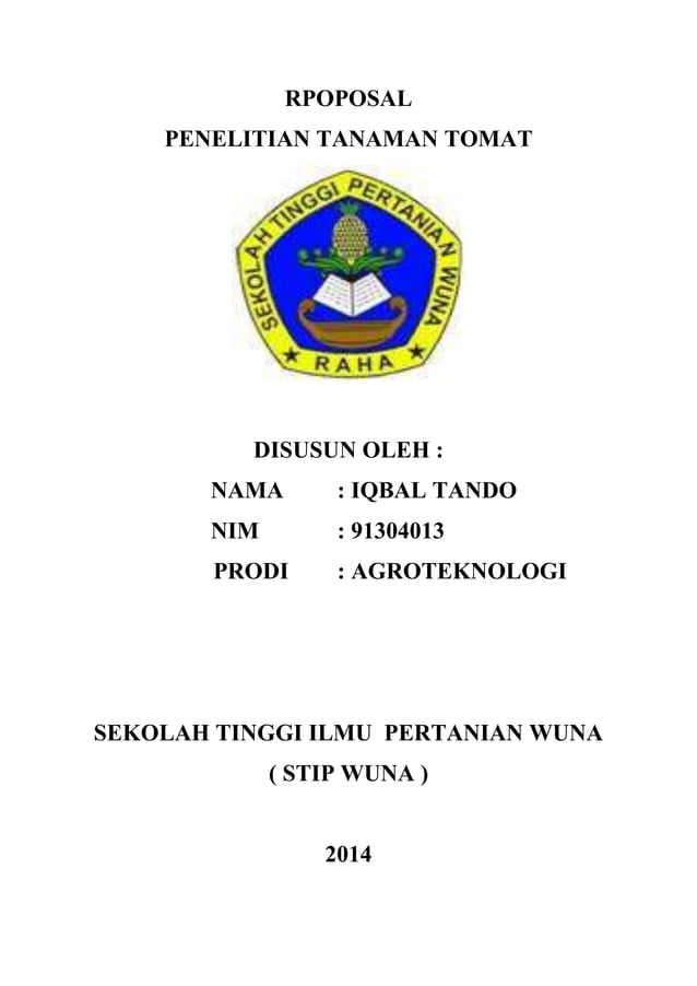 Proposal penelitian tanaman tomat | PDF