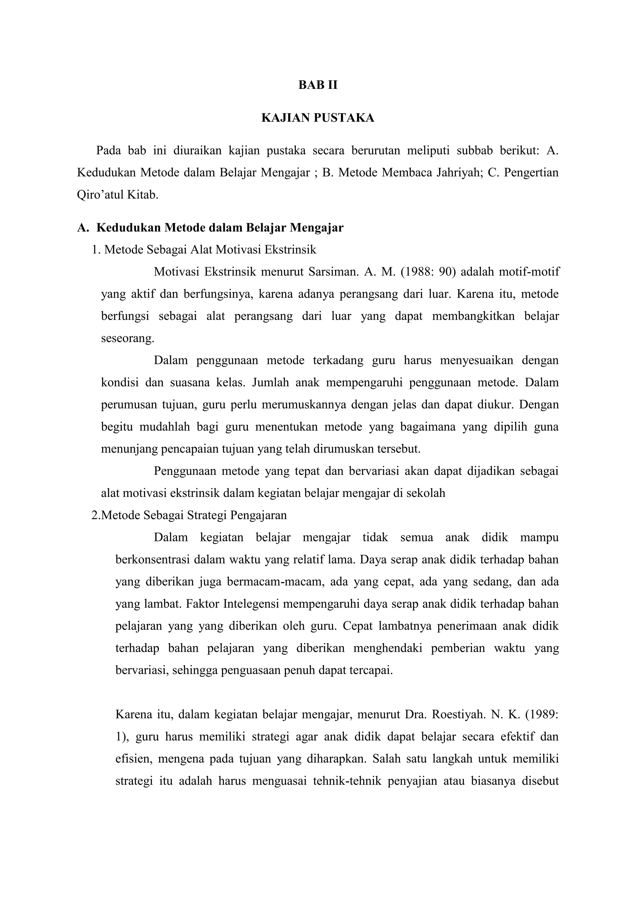 contoh proposal PTK PBA optimalisasi metode jahriyah dalam pemahaman kitab kuning | DOCX