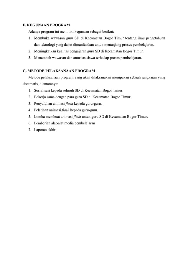 Proposal pengabdian masyarakat (Diajukan pada program PKM tahun 2013) | PDF