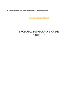 Proposal pengajuan judul skripsi | DOCX