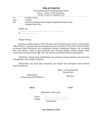 Proposal pengukuhan pikr | PDF