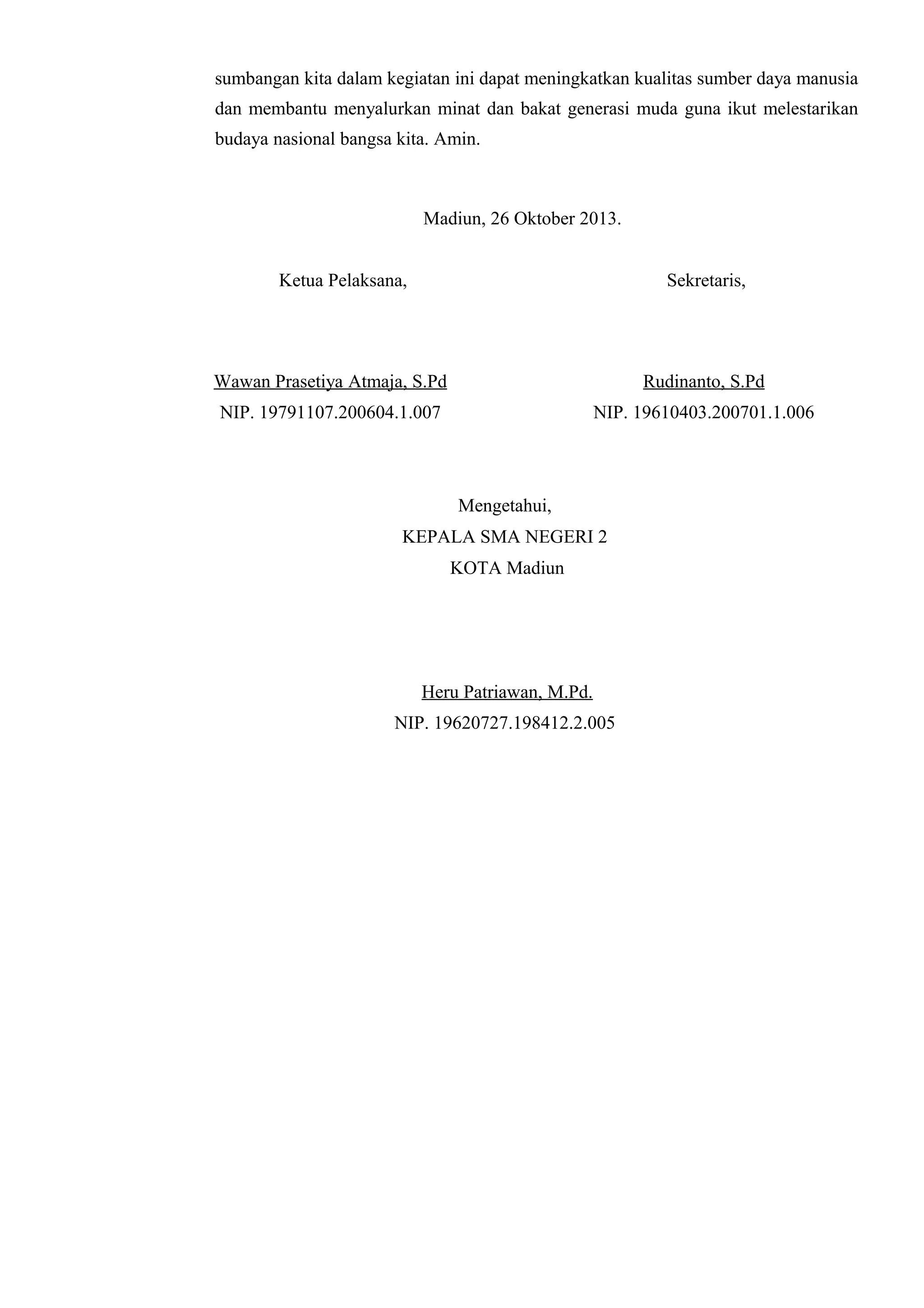 contoh proposal pensi (tugas) | DOC