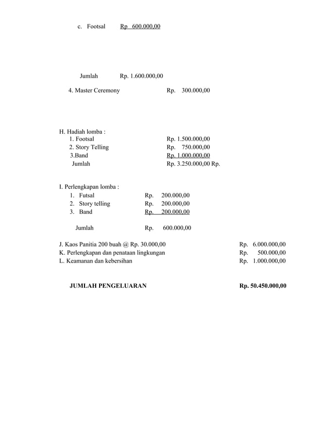 contoh proposal pensi (tugas) | PDF
