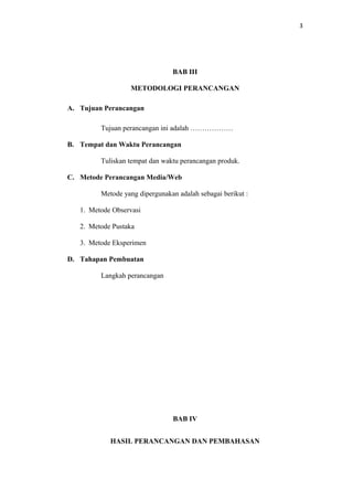 Proposal perancangan produk | DOC