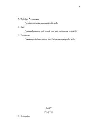 Proposal perancangan produk | DOC