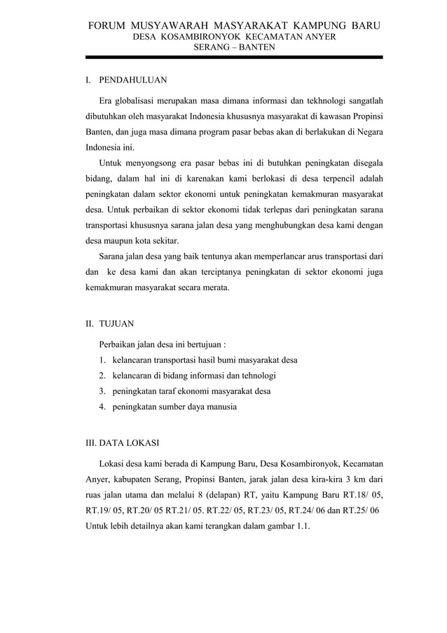 Proposal+perbaikan+jalan+desa | DOC