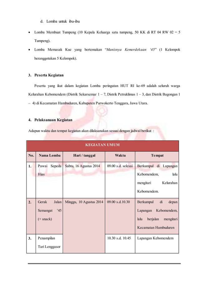 Proposal peringatan hari ulang tahun | PDF Proposal peringatan hari ulang tahun | PDF
