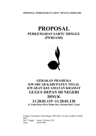 Proposal perkemahan sabtu minggu | DOCX
