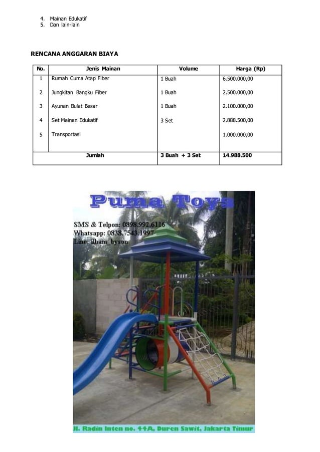 Proposal permohonan bantuan alat mainan paud saqura | DOCX
