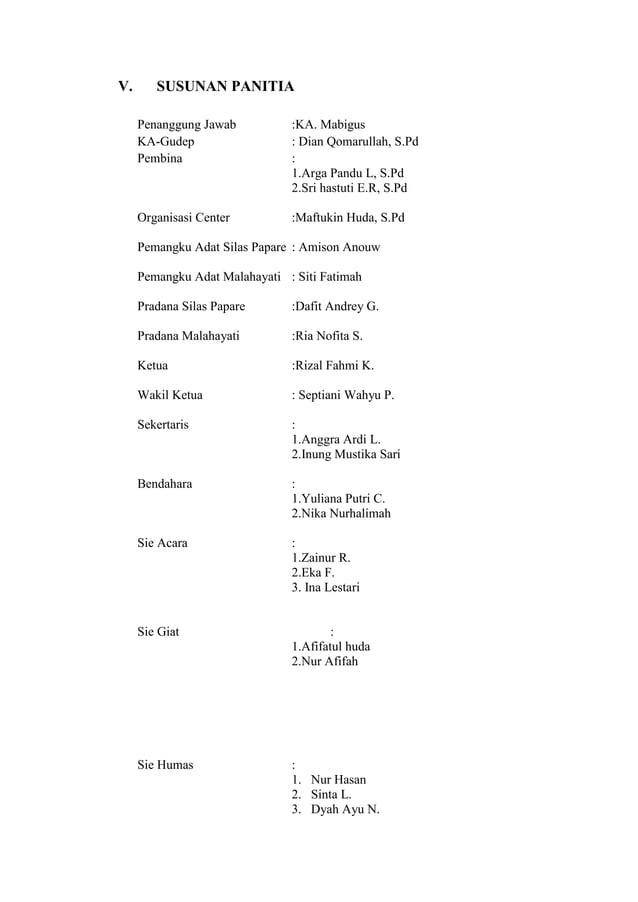 Contoh Proposal persami | PDF