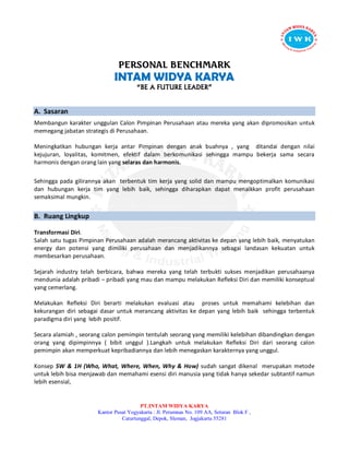 Proposal Personal Benchmark For Corporate | PDF