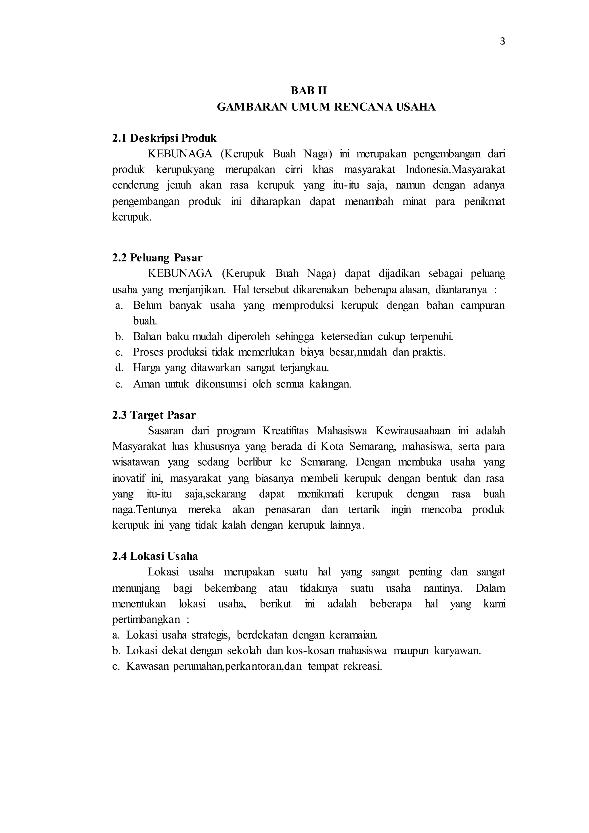 Proposal PKMK “KEBUNAGA” ( KERUPUK BUAH NAGA ) | DOCX