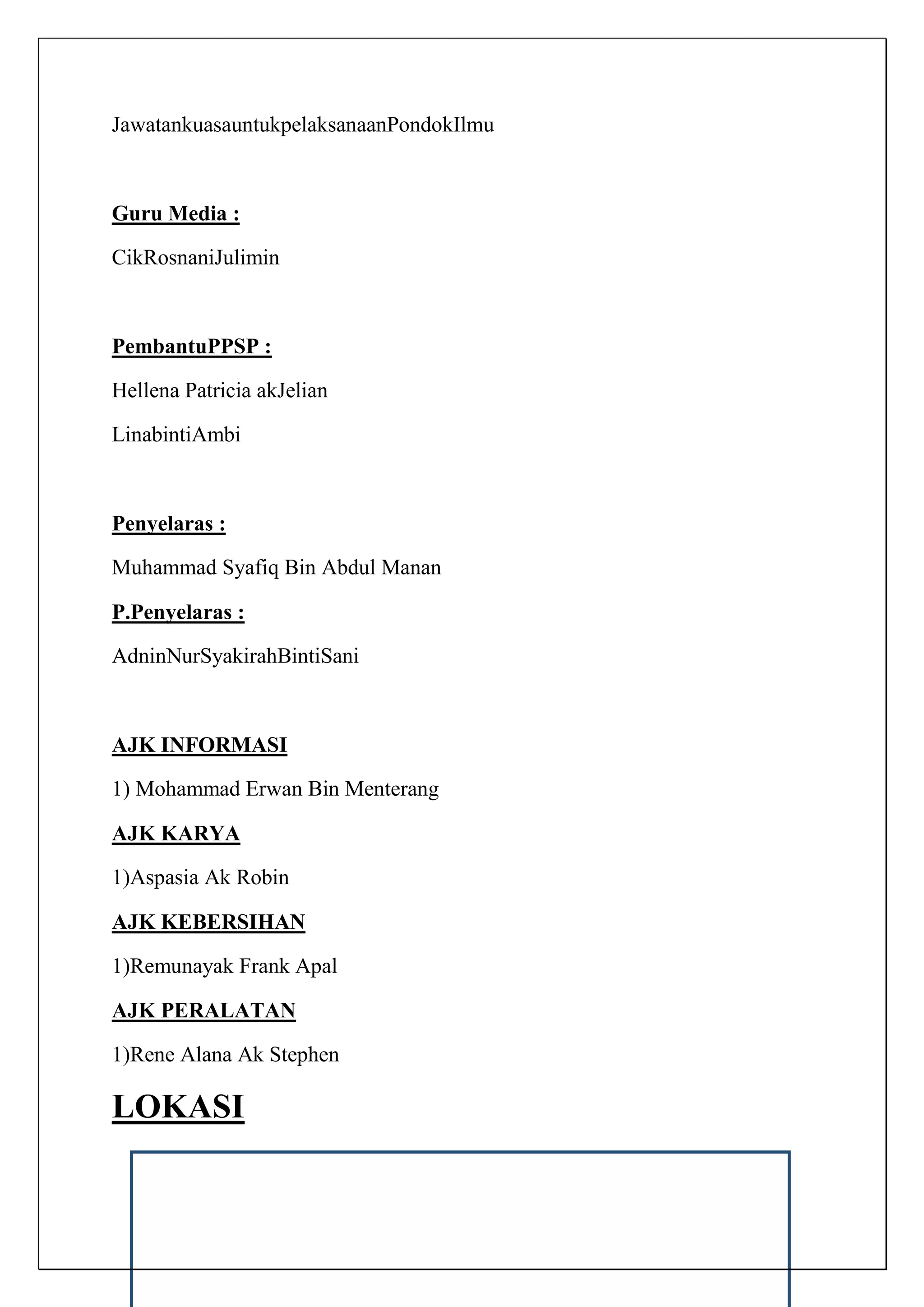 Proposal pondok ilmu | PDF