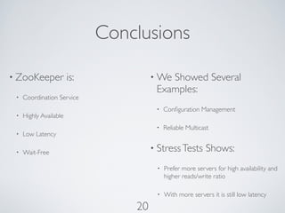 ZooKeeper - wait free protocol for coordinating processes | PDF