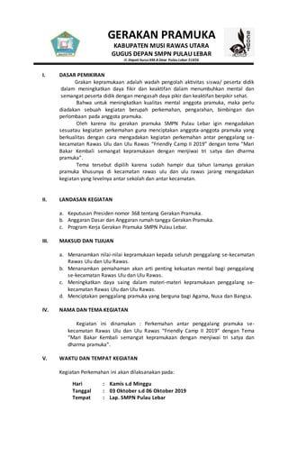 Proposal pramuka | PDF