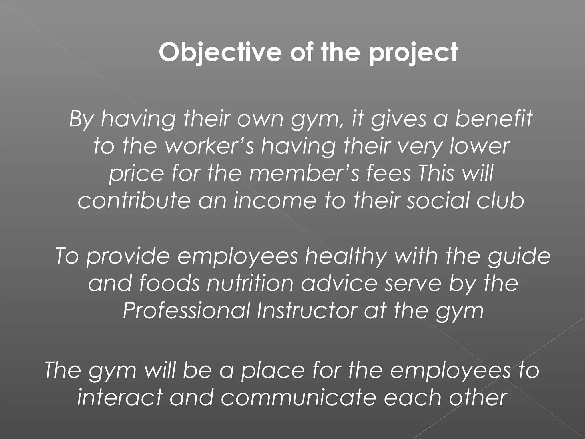 BEL270 Gym Proposal Presentation | PPT