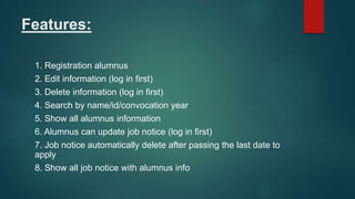 alumnus information and notice | PPTX