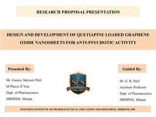 M Pharm Research Proposal | PDF