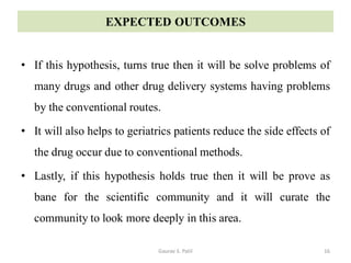 M Pharm Research Proposal | PDF