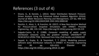 Different Methods of Water Distribution Network Analysis | PPT