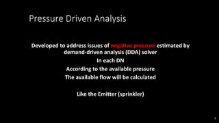 Different Methods of Water Distribution Network Analysis | PPT