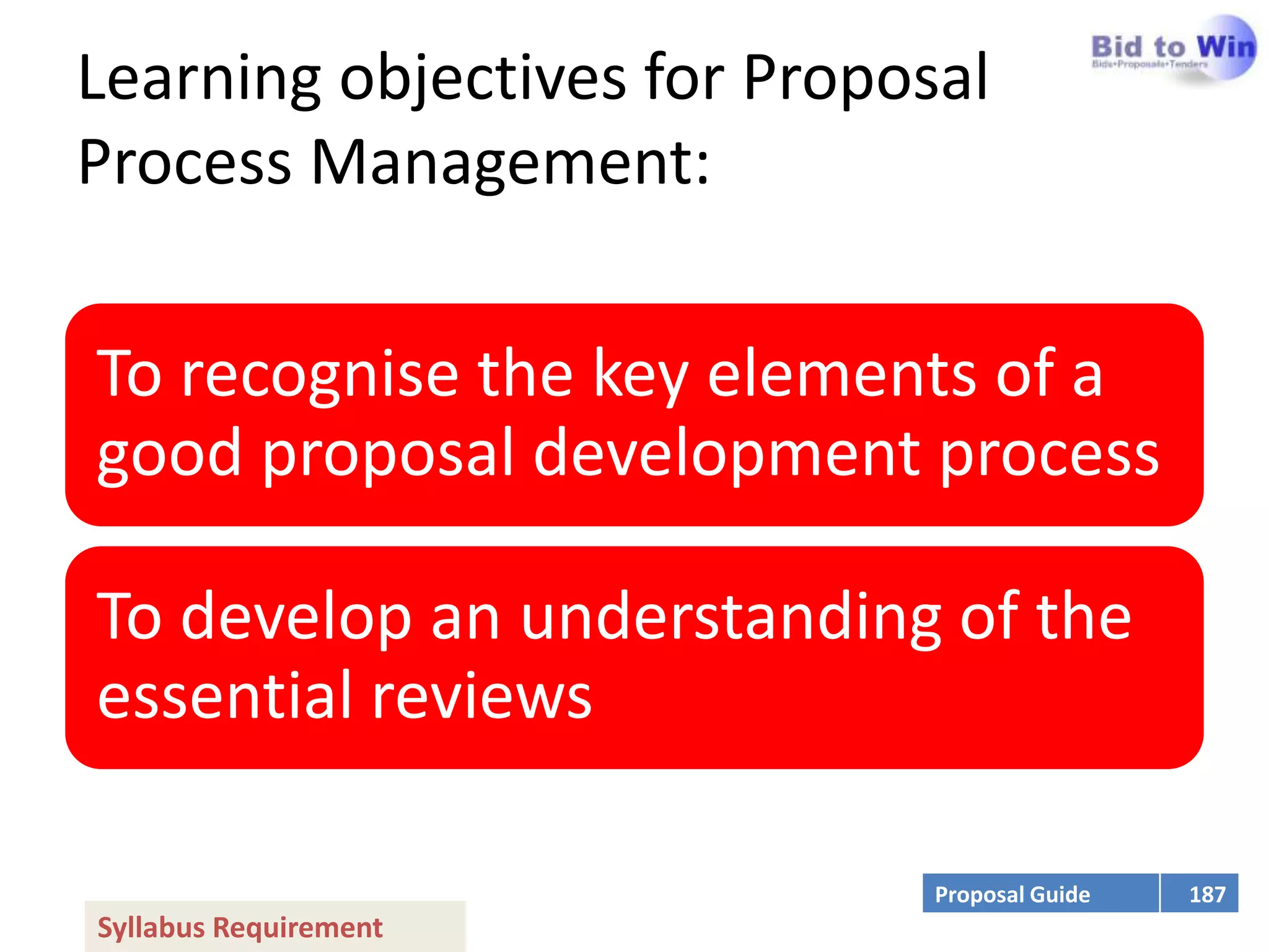 APMP Foundation: Proposal Process Management | PPTX