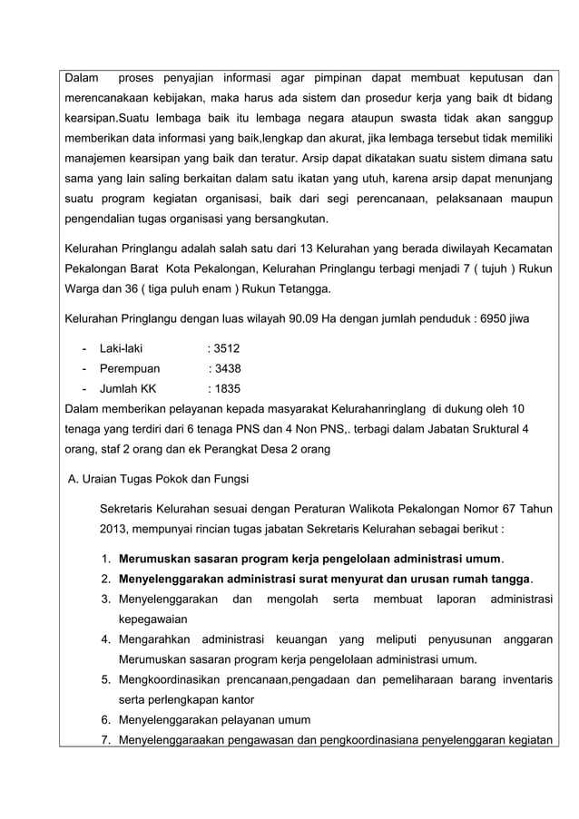 PROPOSAL PROYEK PERUBAHAN. Penataan Arsip Terpadu | DOC