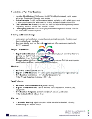 Proposal provide professional services for Repair and install water ...