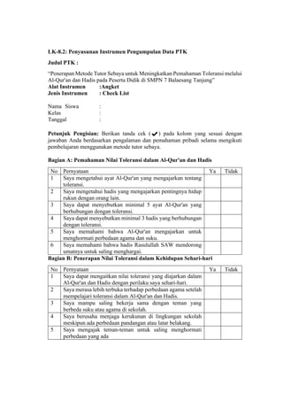 PROPOSAL PTK. Penerapan Metode Tutor Sebaya untuk Meningkatkan ...