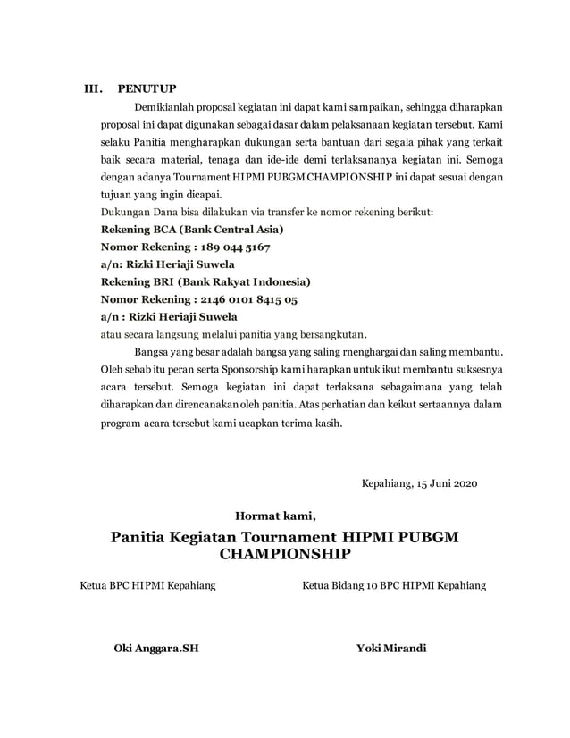 Proposal pubg mobile hipmi | DOC