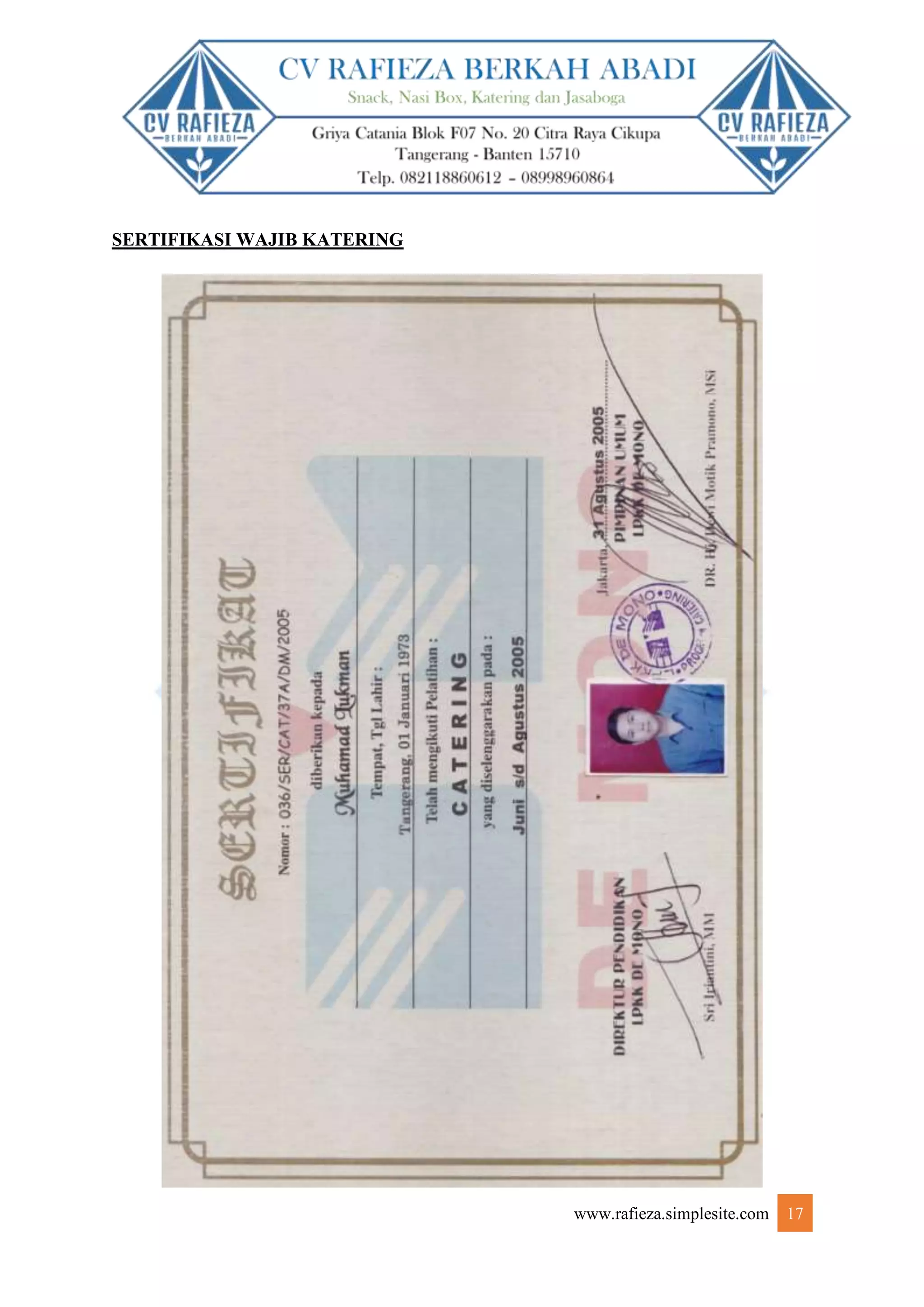 Proposal Bisnis Katering | Jasa Boga | Kuliner | Makanan | Snack ...