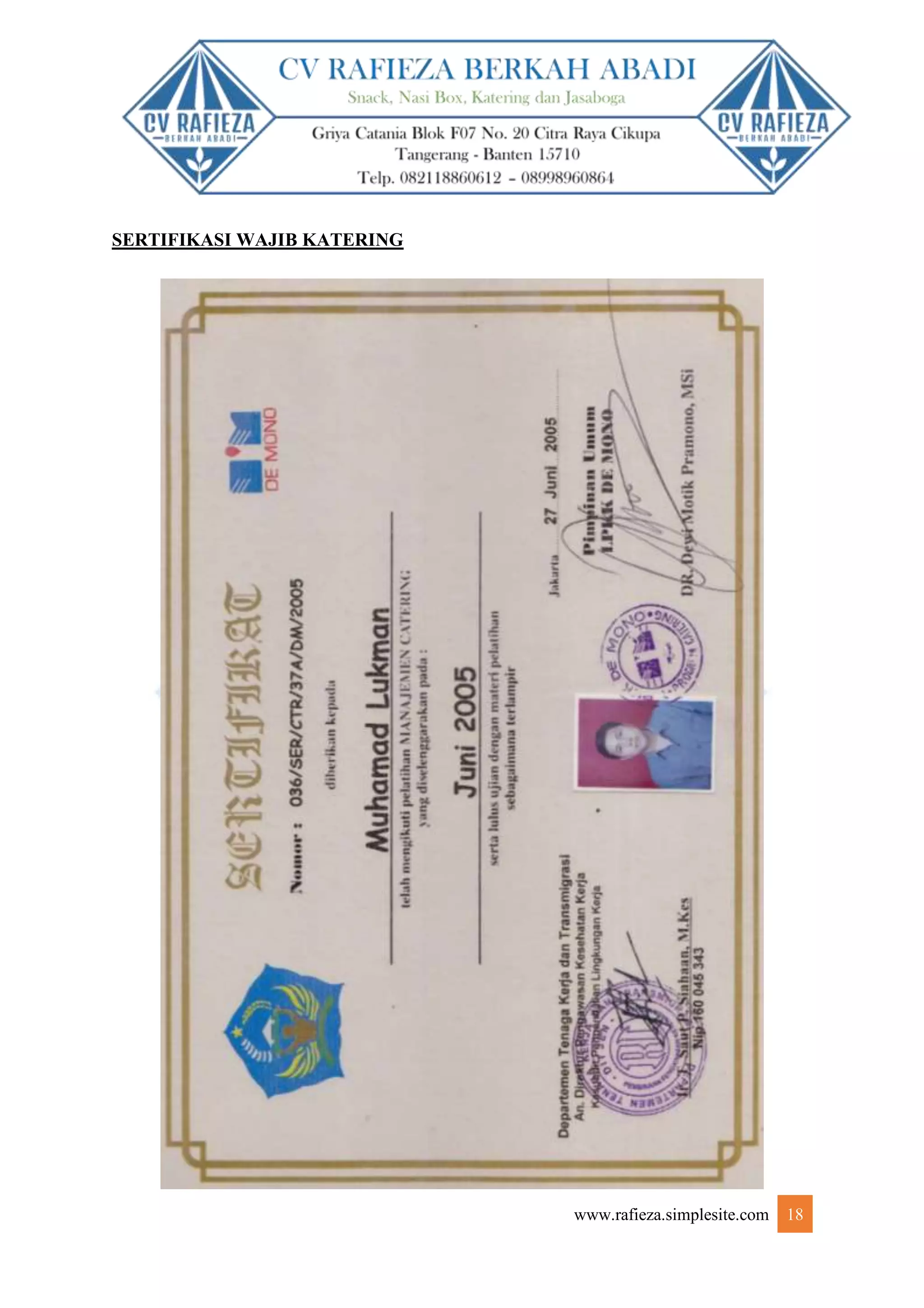 Proposal Bisnis Katering | Jasa Boga | Kuliner | Makanan | Snack ...