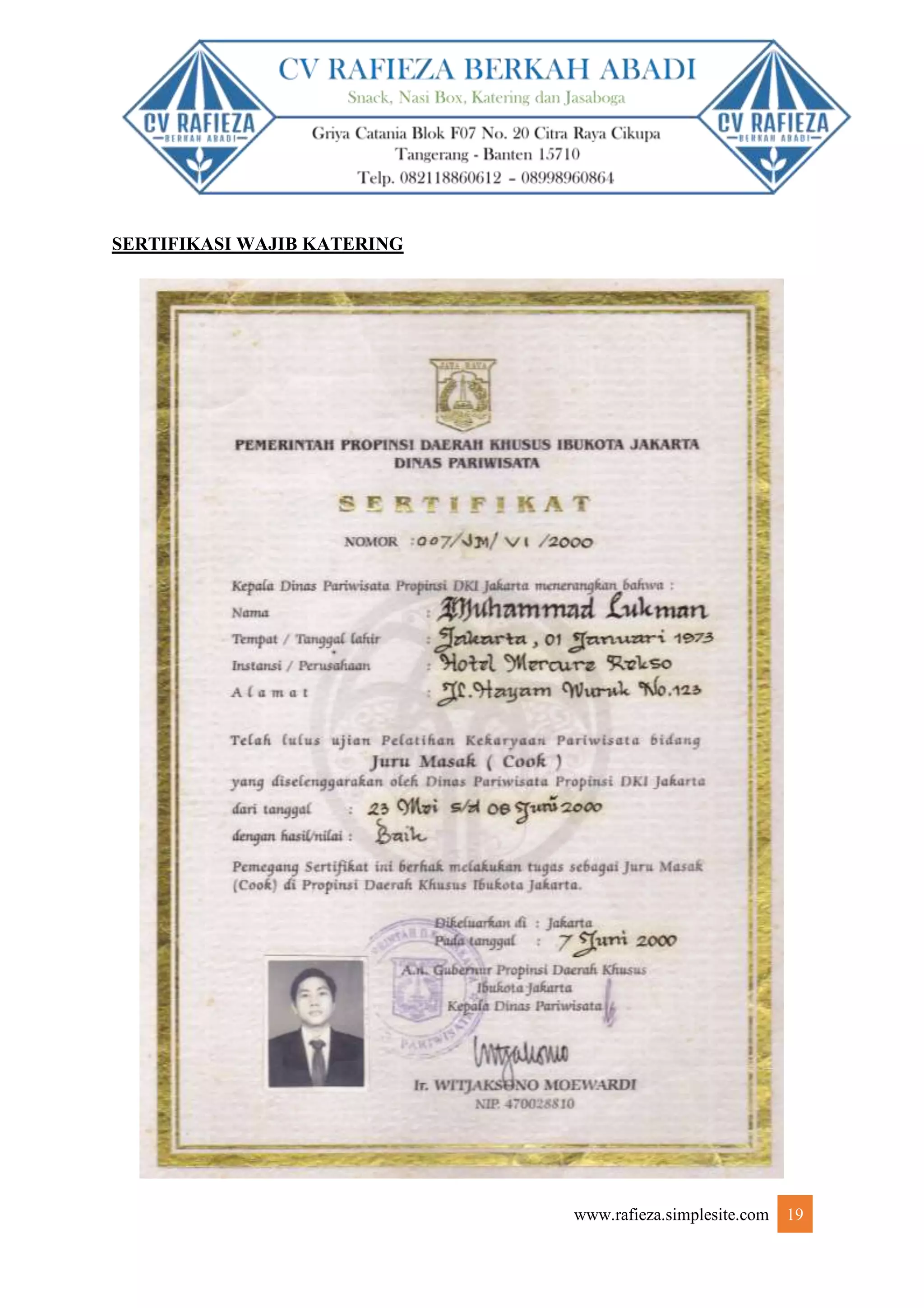 Proposal Bisnis Katering | Jasa Boga | Kuliner | Makanan | Snack ...