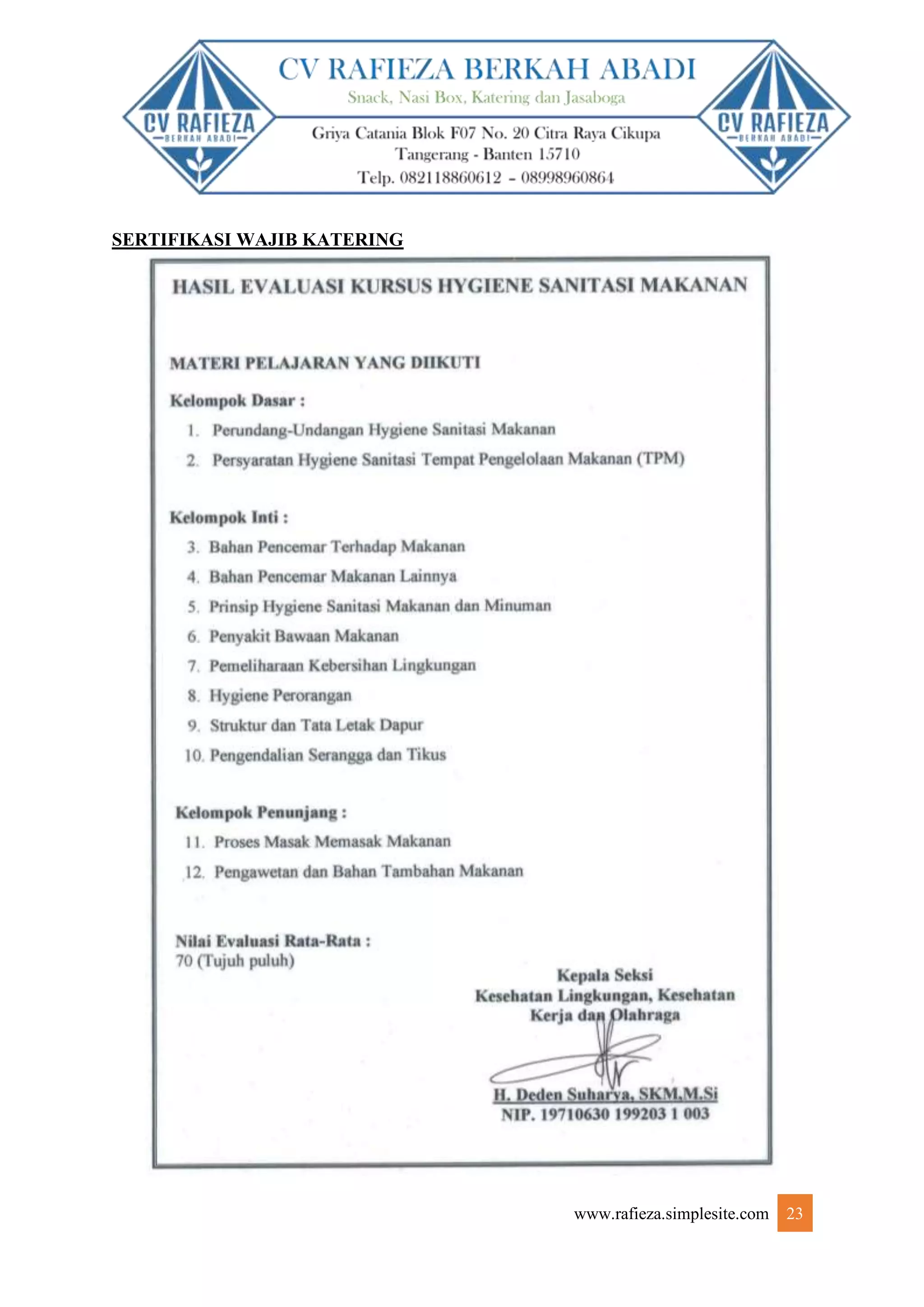 Proposal Bisnis Katering | Jasa Boga | Kuliner | Makanan | Snack ...