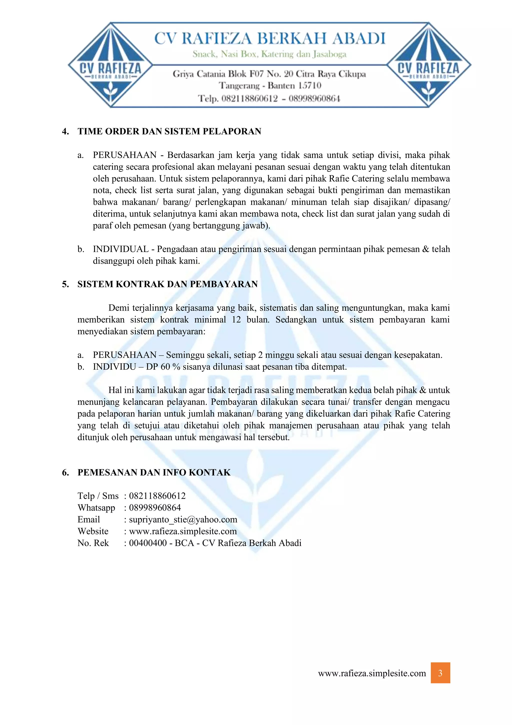 Proposal Bisnis Katering | Jasa Boga | Kuliner | Makanan | Snack ...