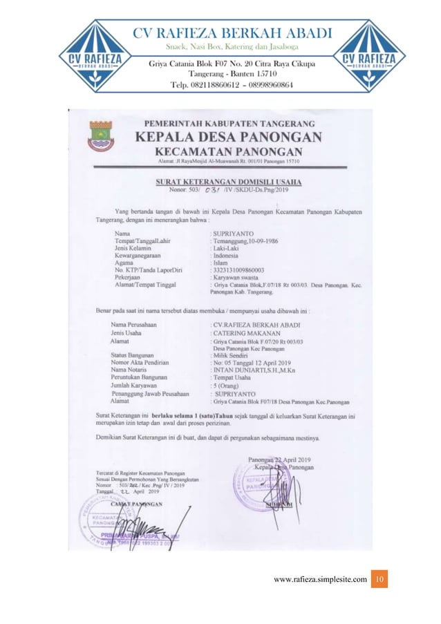 Proposal Bisnis Katering | Jasa Boga | Kuliner | Makanan | Snack ...